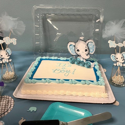 Boy Elephant Clip Art, Watercolor Very Cute Little Peanut, Blue Gray ...