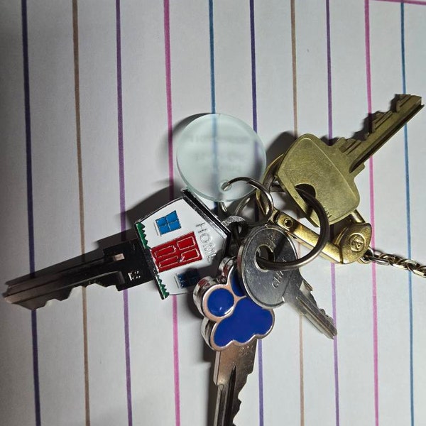 Small Lost and Found Keychain Contact Information Air Tag Key Ring ...