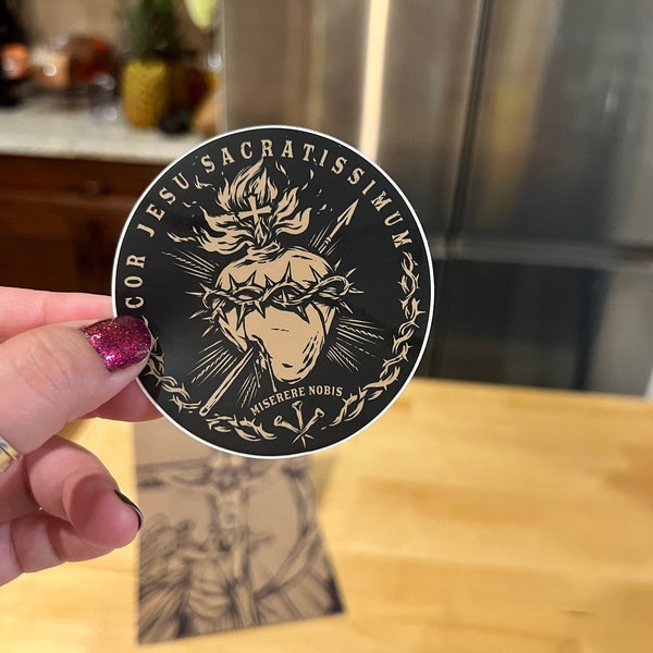 3" Cor Jesu Sacratissimum Vinyl Sticker - Etsy
