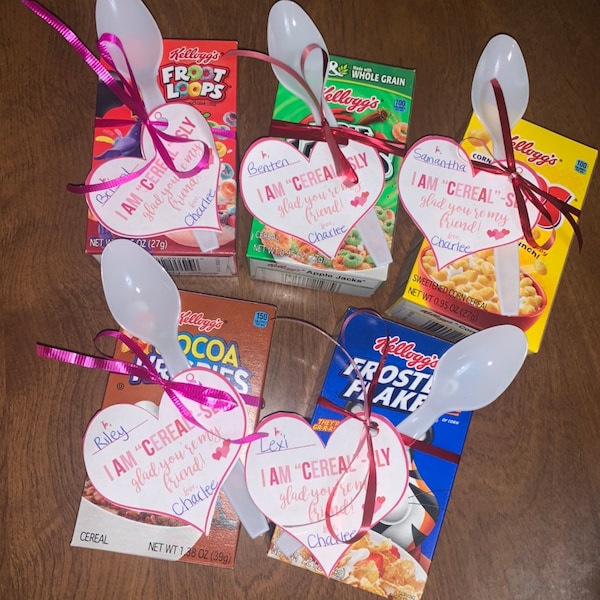 PRINTABLE Cereal-sly Glad You're My Friend Valentines, Printable ...