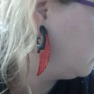 4G 5 Mm Tribal Gauge ,howling Wolf and Crescent Moon , Body Piercing ...