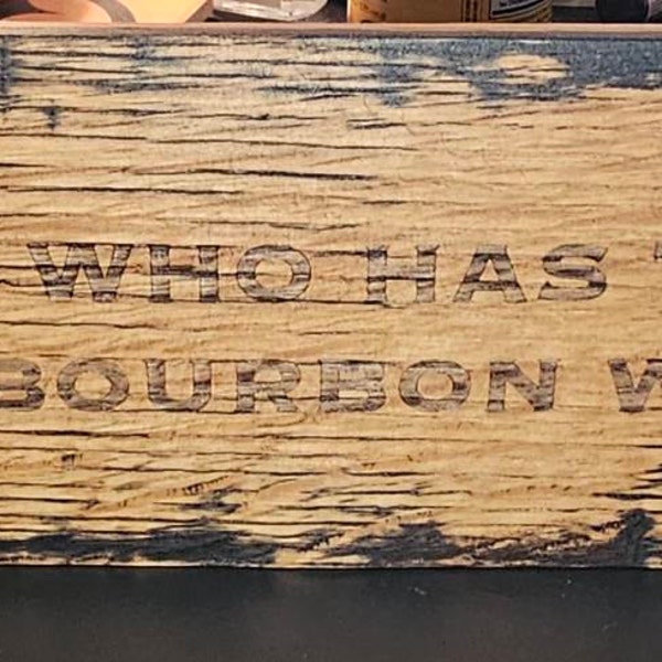 Bourbon Barrel Stave Personalized Office Desk Name Plate Laser Engraved ...