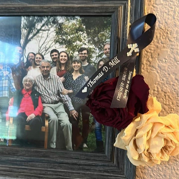 Personalized Memorial Ribbons With Pins for Funeral or Celebration of ...