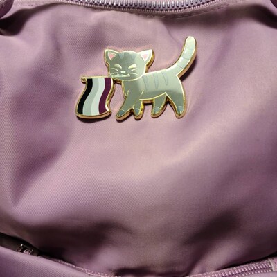 Bisexual Pride Flag Cat Hard Enamel Pin Lapel Pin Bi Flag Pin Lgbtq Pin ...