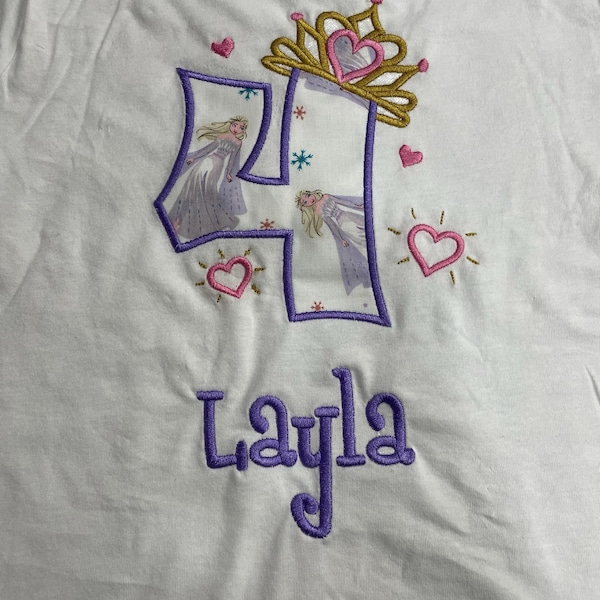 Princess Tiara + Pearls #4 Applique Machine Embroidery Design Birthday ...