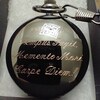 Pocket Watch Custom Engraved Black Finish Roman Numeral Cover ...