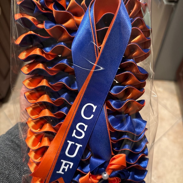 Premium Graduation Lei, Celebration Lei, Ribbon Lei, College Graduation ...