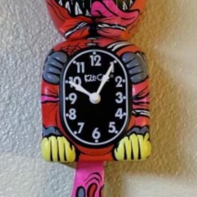 Neon Pop Kit-cat Klock© Custom Clock Fluorescent Colors Hype Tattoos ...