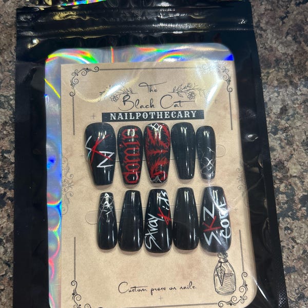 Demon Marked | Saja Boys Inspired | Kpop Demon Hunters Inspired Nails ...