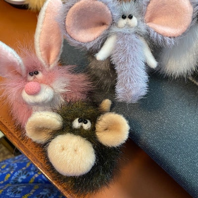 Rabbit Plush Puppet. Hare Reddish Gray Hand Puppet for Home - Etsy