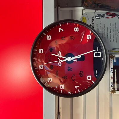 Ferrari Inspired Gray Tach Wall Clock Christmas - Etsy