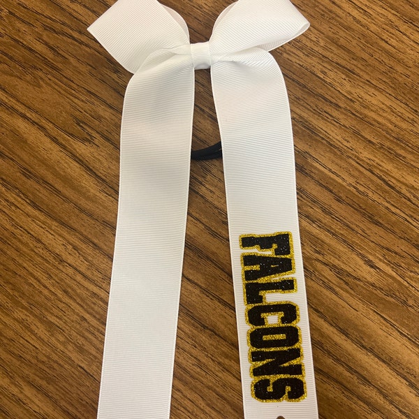 Custom College Cheer Bows Designed in Your Team Colors. Writing on ...