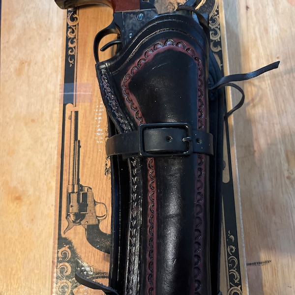 Cowboy Western Fast Draw Leather Holster Fits Colt SAA 1873 Ruger ...
