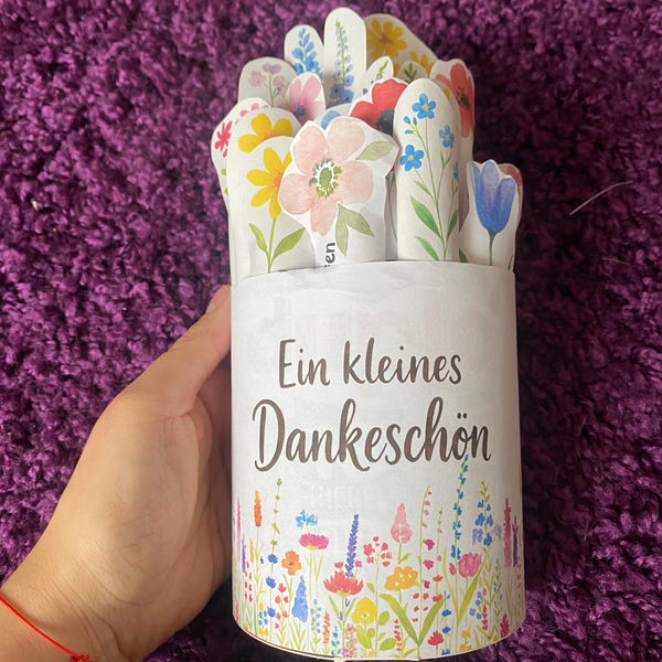 Duplo Banderole „Blumenstrauß“- Vorlage zum Ausdrucken | Danke | Blumen ...