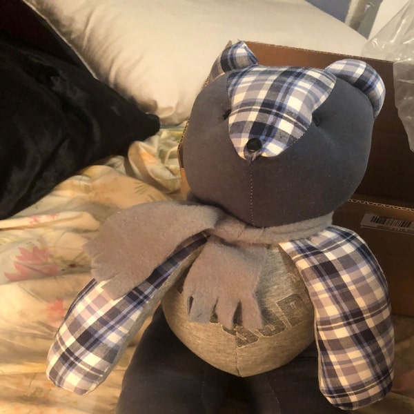 Memory Bear With Voice Recorded, Memory Bear, Keepsake, Stuffed Animal ...