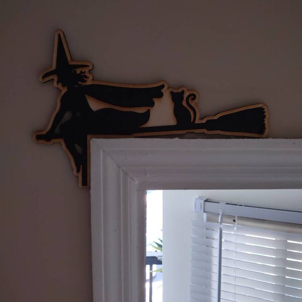 Halloween Door Corner Sign, Witch Halloween Decor, Halloween Witch Sign ...