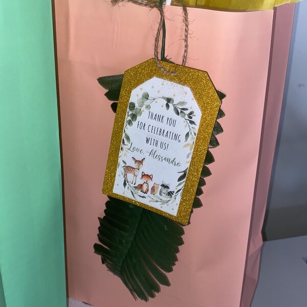 Editable Woodland Favor Tags Thank You Tags Woodland Baby Shower ...