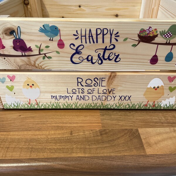 Personalised Easter Box - Personalised Easter Crate - Easter Gift ...