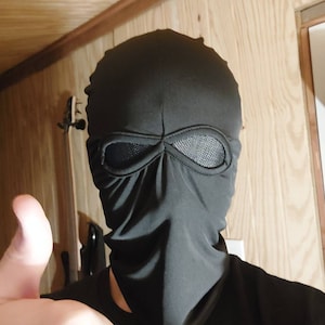 Black Mesh Fabric, Mask Eye Covers, Costume Eye Blackout Mesh, See ...