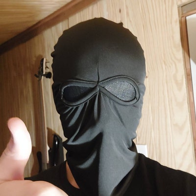 Black Mesh Fabric, Mask Eye Covers, Costume Eye Blackout Mesh, See ...