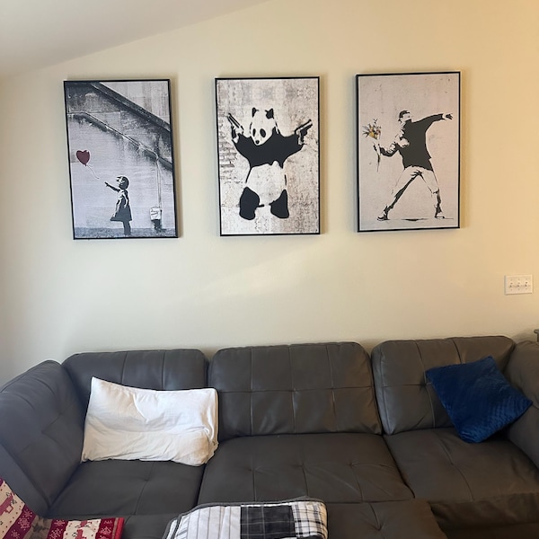 Framed Canvas Tryptic Wall Art Set, Abstract Forest Tree Art Prints ...