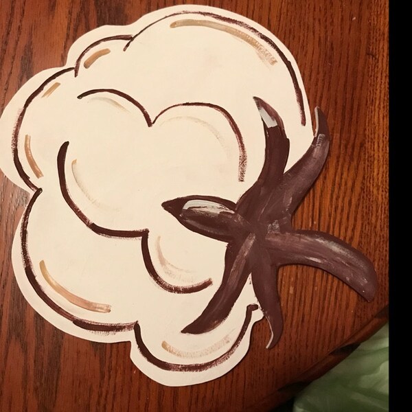 Cotton Boll Unfinished Wooden Cutout. Buy Cotton Boll Fall Décor Shapes ...