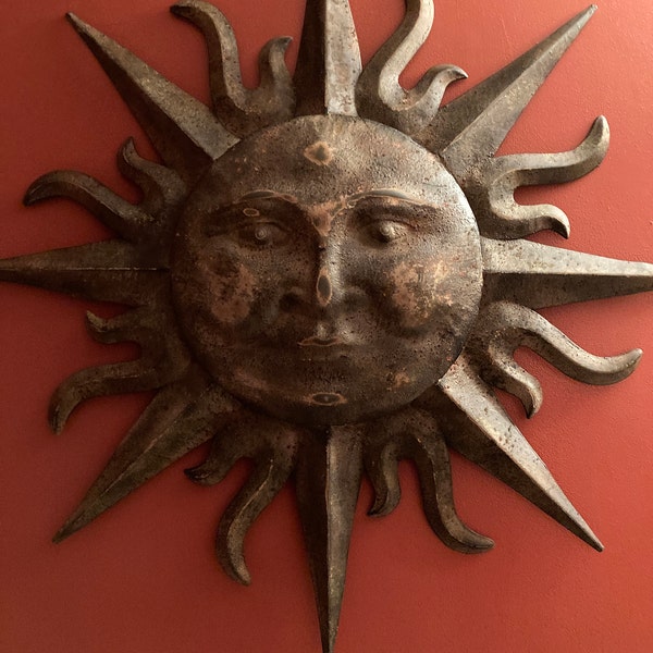 Metal Garden Decor Metal Sun Wall Art Indoor Outdoor Wall Art Metal Sun ...