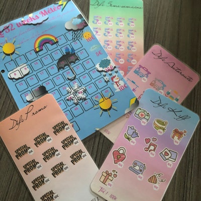 Défi Emoji Arc en ciel 12 mois d'épargne ludique - Etsy France