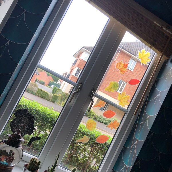 Autumn Leaves Window Stickers, Autumnal Leaves Window Sticker, Autumn ...