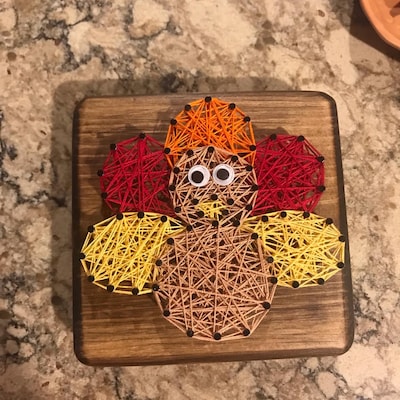 DIY 5x5 Thanksgiving Turkey String Art Kit - Etsy
