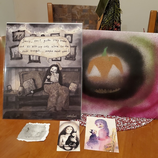 8"x10" Hermit Lady Life (print of an Original Painting by Sophia Rapata ...