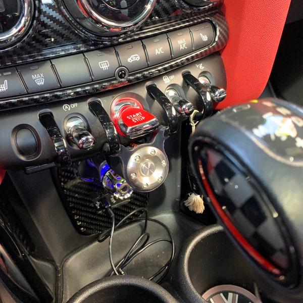 MINI Cooper Sunglass Clip Dash Holder Mount felt Lined fits Most Size ...