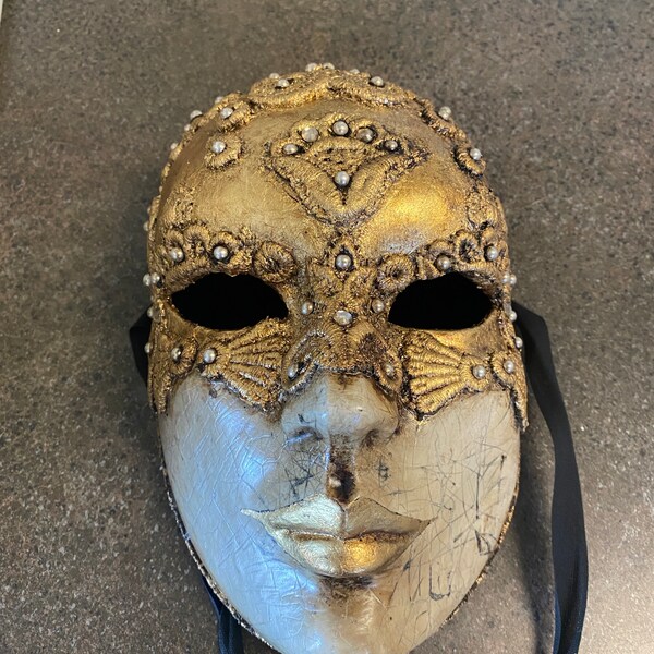 Limited Edition Pierrot's Face Original Venetian Handmade Mask Ideal ...