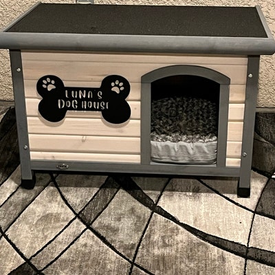 Custom Dog Name Sign Dog House Sign Sign With Dogs Name Personalized ...