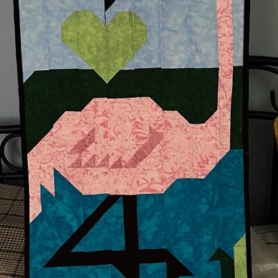 Hippo Baby Quilt Pattern in Multiple Sizes 36x42 Plus 24x28 and 48x56, Easy Quilt Pattern ...