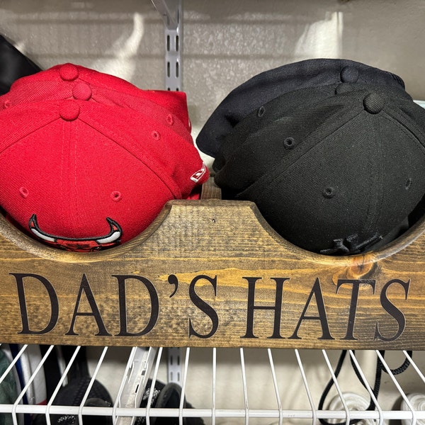 Double Wooden Hat Box, Wood Hat Box, Baseball Hat Holder, Hat Organizer ...