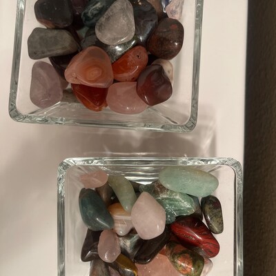 Assorted Tumbled Stones 0.5 in and 1 in BIG From 2oz Wholesale Bulk Lot ...
