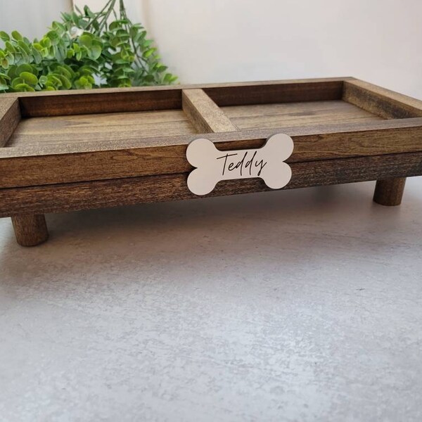 Custom Dog Bowl Feeding Stand | Personalized Breed Dog Feeder | Dog ...