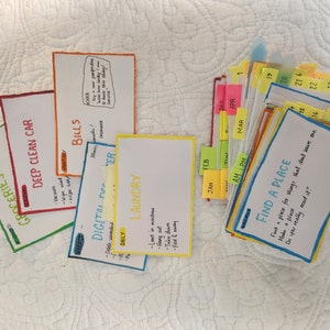 4x6 Just Get Started Card Deck, Index Card Planner, Home Management ...
