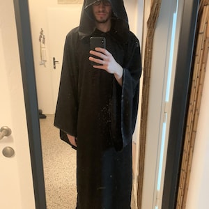 Hierophants Robe of Hekate Wizard's Black Robe of - Etsy
