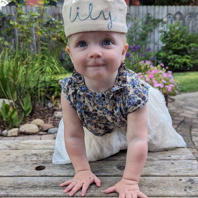 Fabric Linen First Birthday Crown and Keepsake Gift - Etsy