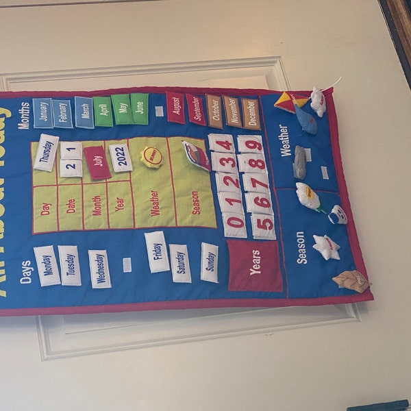 All About Today Kids Cloth Calendar by Pockets of Learning ...