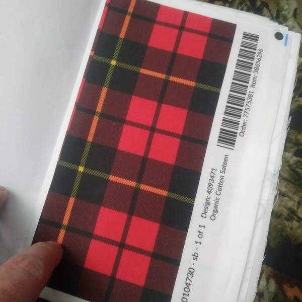 Wallace Fabric - Wallace Clan Tartan (3") by Weavingmajor - Wallace Red ...