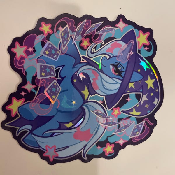 3.5 X 3.5 Holographic Trixie Vinyl Sticker - Etsy