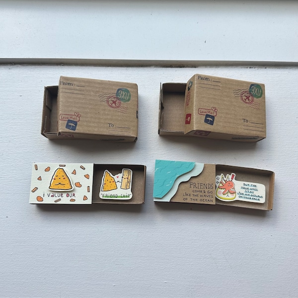 Cute Friendship Matchbox - Unique Gift Box for Friends - BFF Greeting ...
