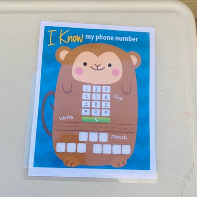 Phone Number Printable, Kids Phone Number Activity, Phone Number ...