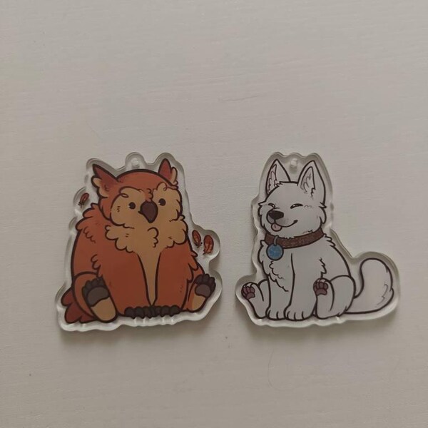 Palia Romanceable Npc's Double Sided Clear Acrylic Charm, Reth, Tish ...