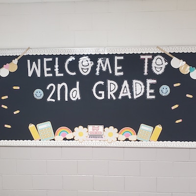 Back to School Bulletin Board With Fun Back to School Activity - Etsy