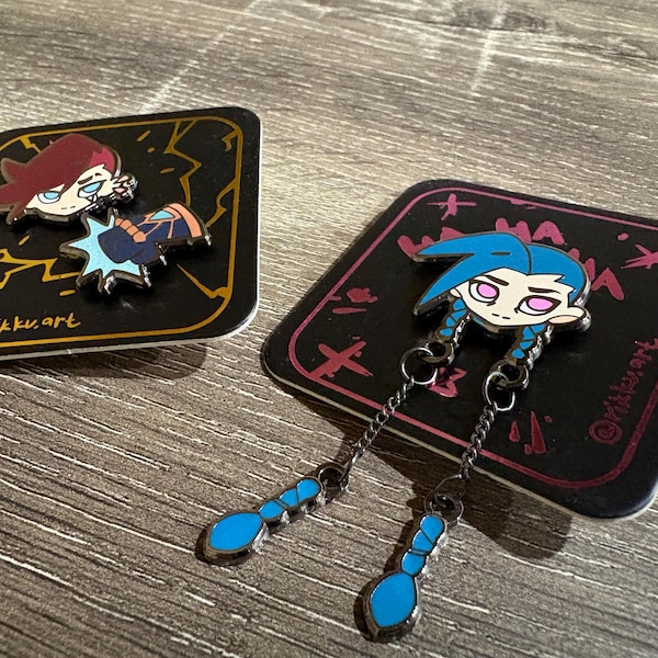 Jinx and Vi Mini Pins | Arcane | Enamel Pin - Etsy