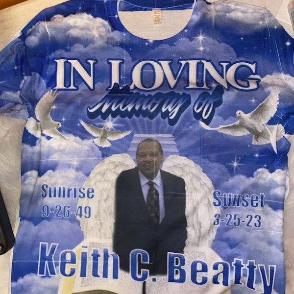 Blue Heavens Stairway in Loving Memory Angel Wings Memorial Background ...